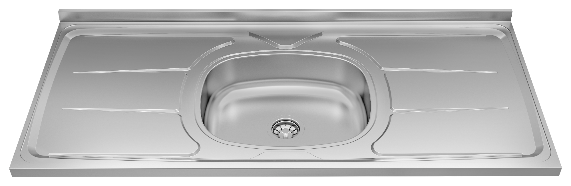 Pia de Cozinha Inox 120cm Cuba Central. Acompanha Válvula - GhelPlus