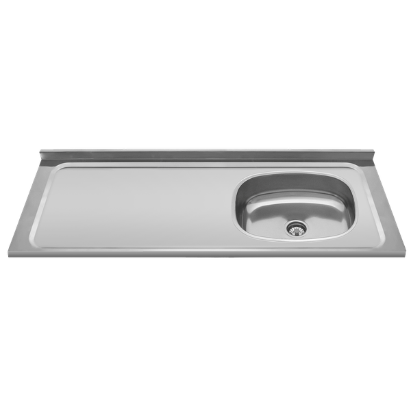 Pia de Cozinha Inox 120cm Cuba Direita. Acompanha Válvula - GhelPlus