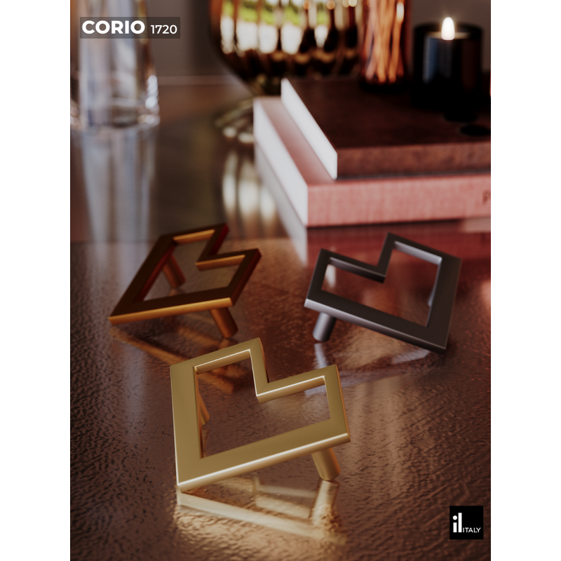 Puxador para Móveis Alça Dourado Ambar Corio Italy Line