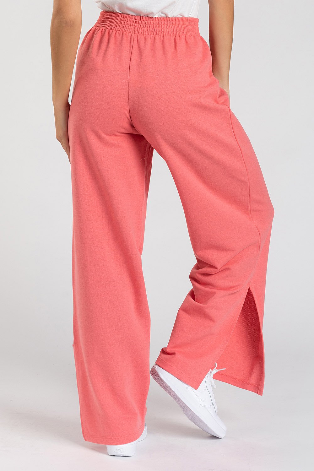 Calça Moletom Wide Leg Lua Salmão