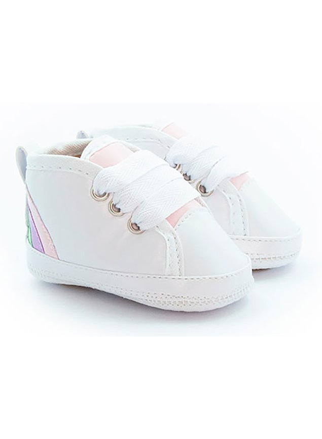 Tênis Comfort Branco Bebê Arco Iris