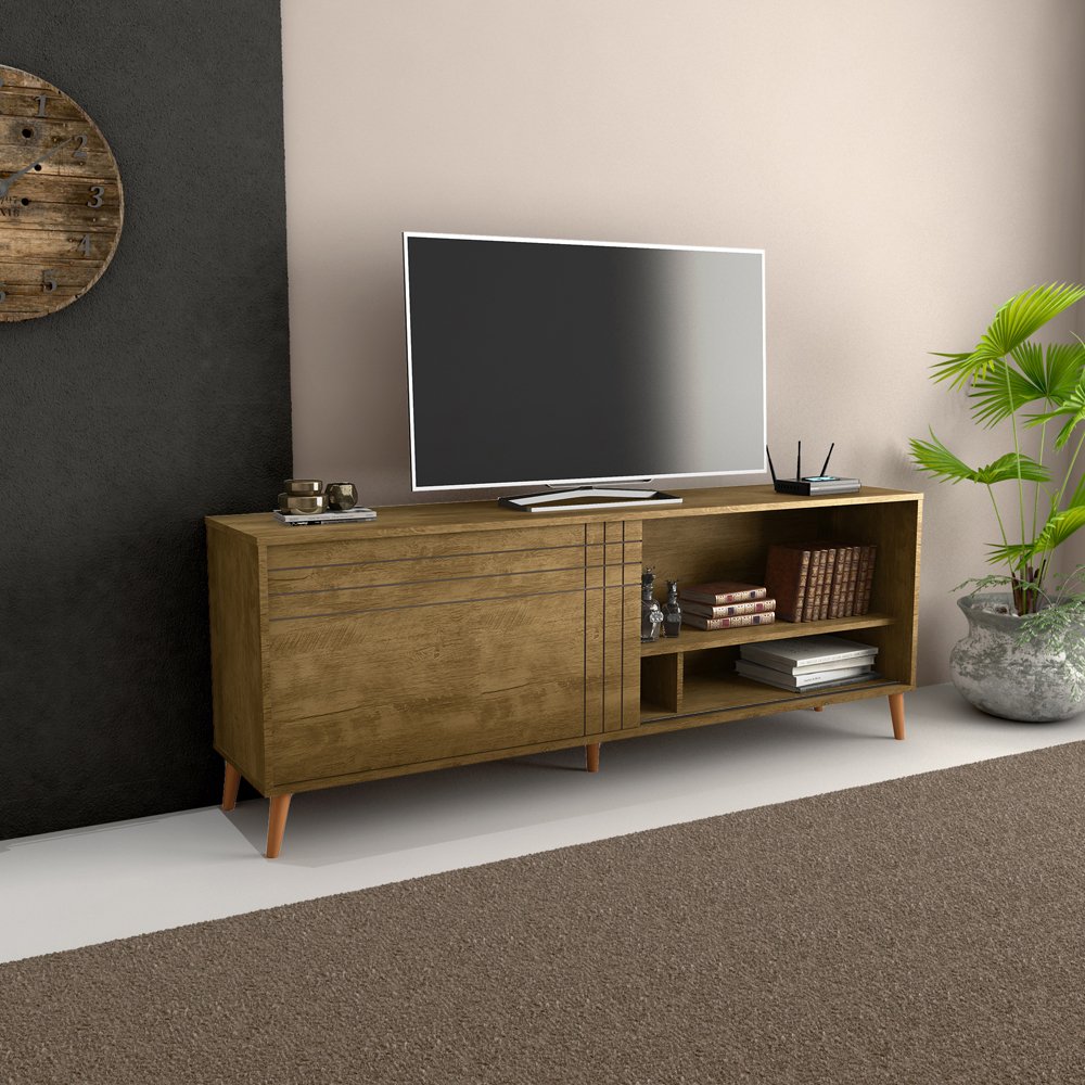 Rack Minimalista Bacada Sala para TV até 50 Polegadas com Porta ...