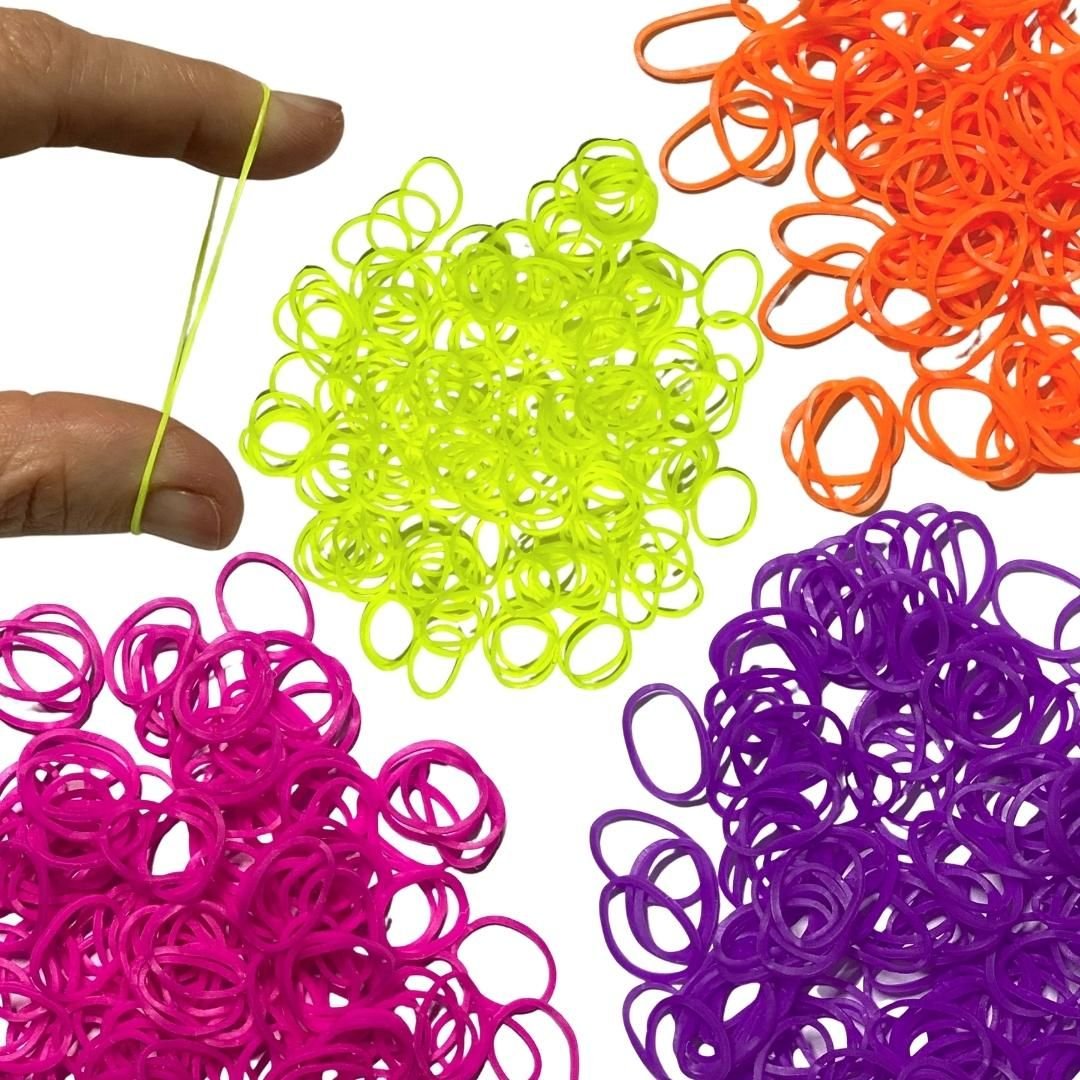 Elástico Grosso de Silicone - 100 un - Escolha a Cor