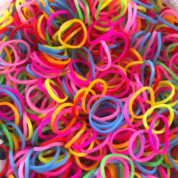 Elástico Grosso de Silicone - 100 un - Escolha a Cor