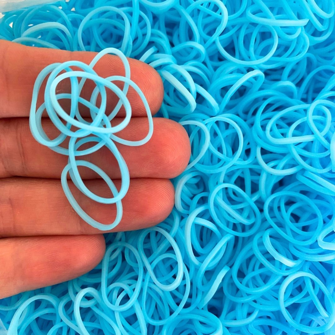 Elástico Grosso de Silicone - 100 un - Escolha a Cor