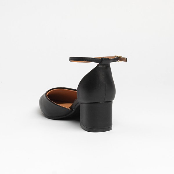 Scarpin Vizzano 1220317 Salto Bloco Pulseira Preto