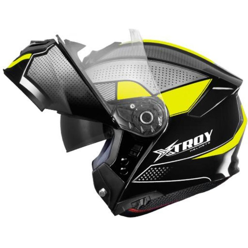 Capacete EBF X Troy Modular RMC Preto/Amarelo