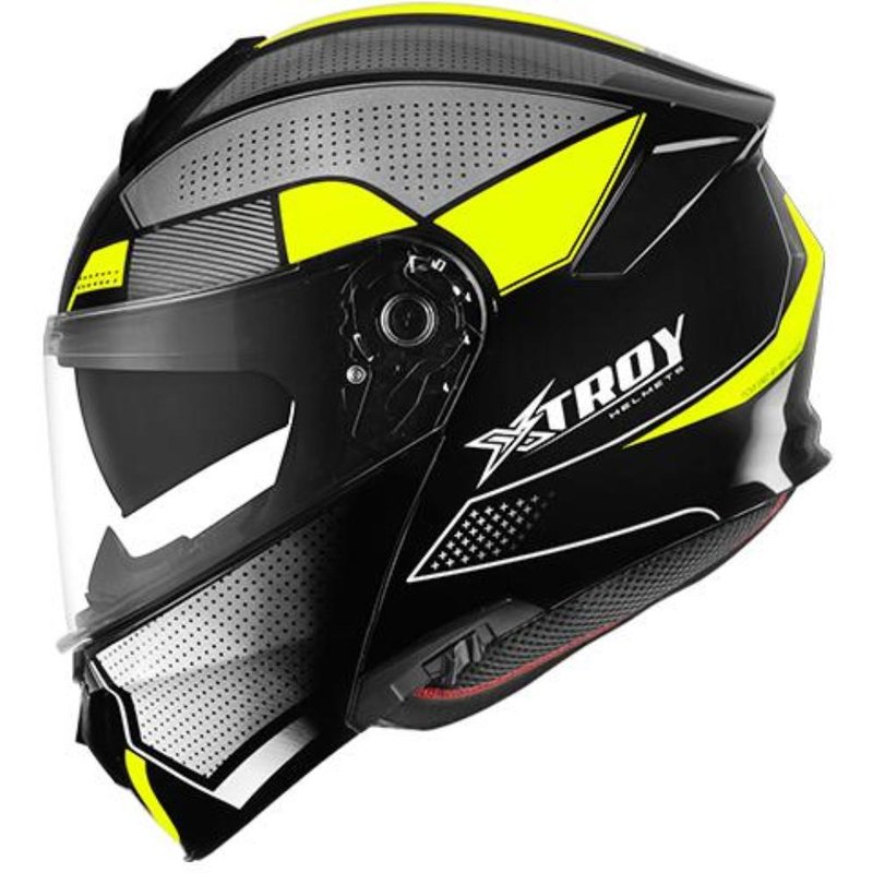 Capacete EBF X Troy Modular RMC Preto/Amarelo
