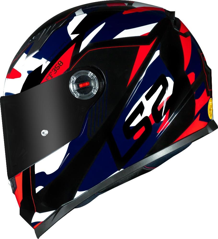 Capacete LS2 Classic FF358 Tank Azul / Vermelho
