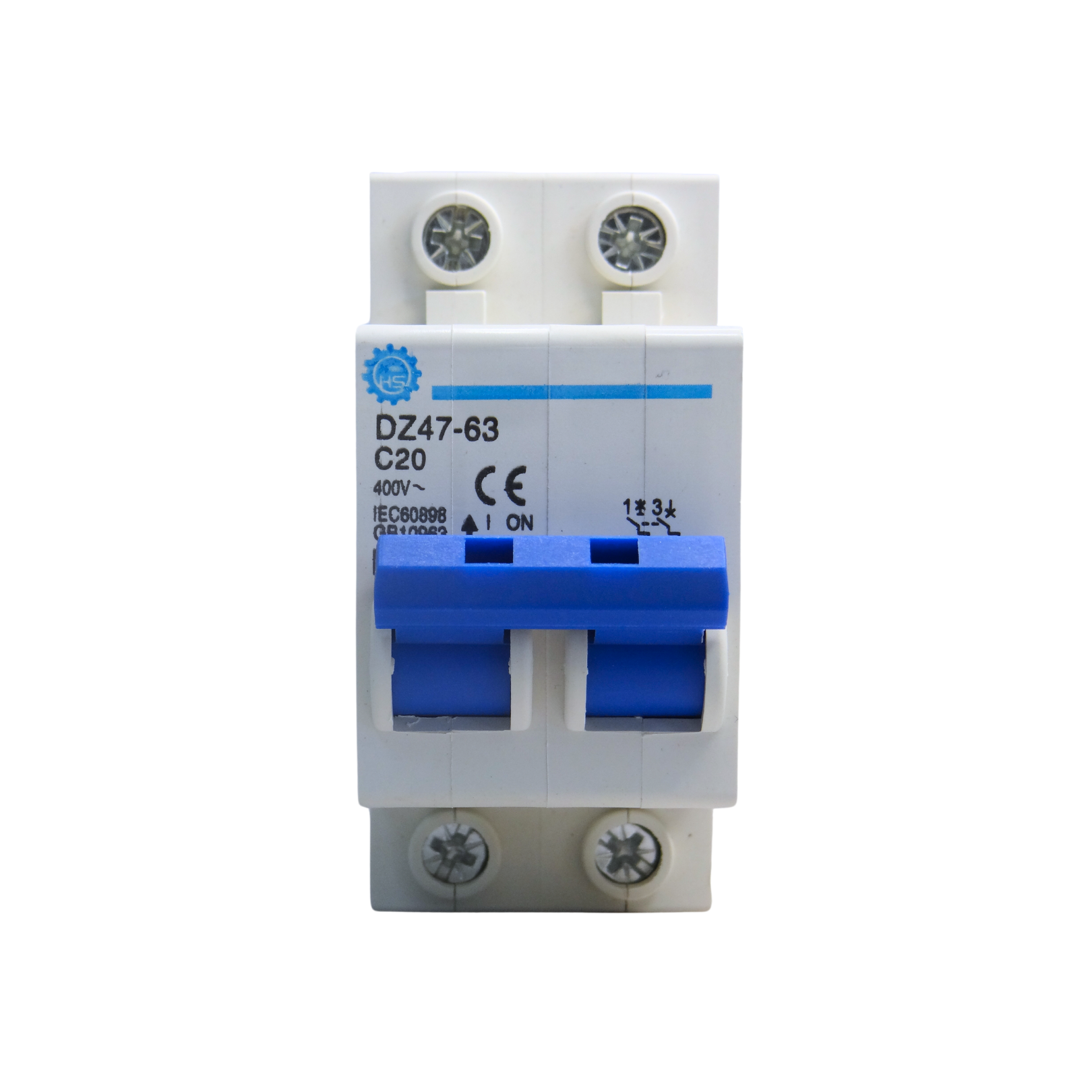 Mini Disjuntor 6KA Curva C 2 Polos 20A DZ47