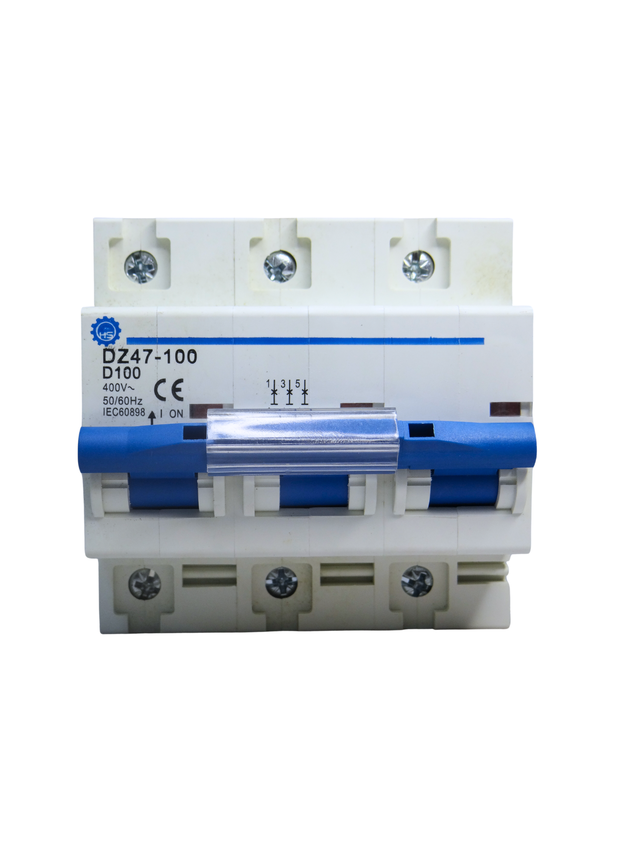 Mini Disjuntor 6KA Curva C 3 Polos 100A DZ47