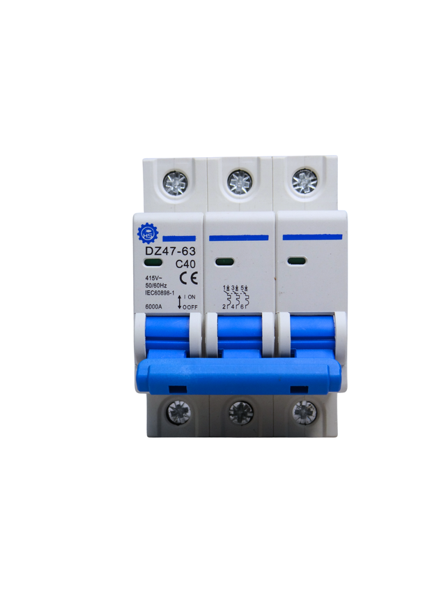 Mini Disjuntor 6KA Curva C 3 Polos 40a DZ47