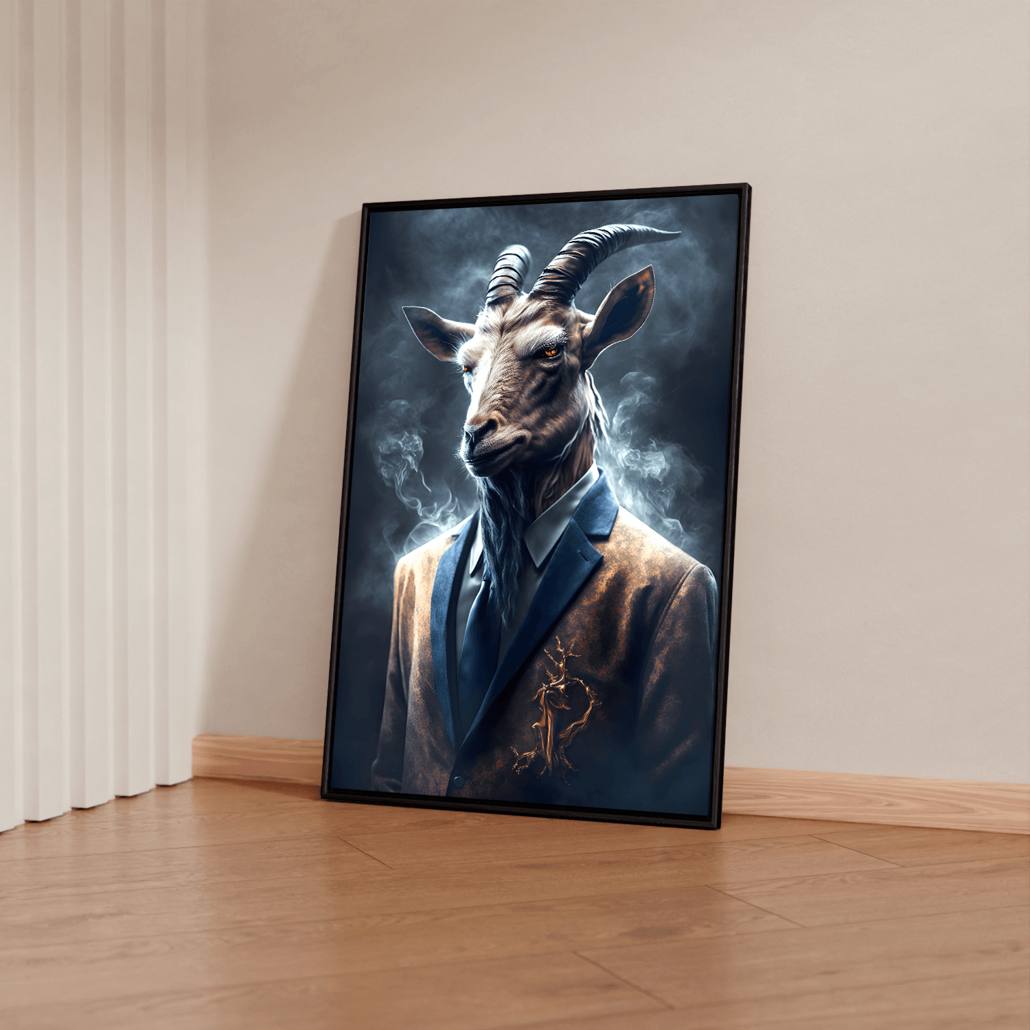 Quadro Decorativo 1 Tela Bode Senhor dos Abismos