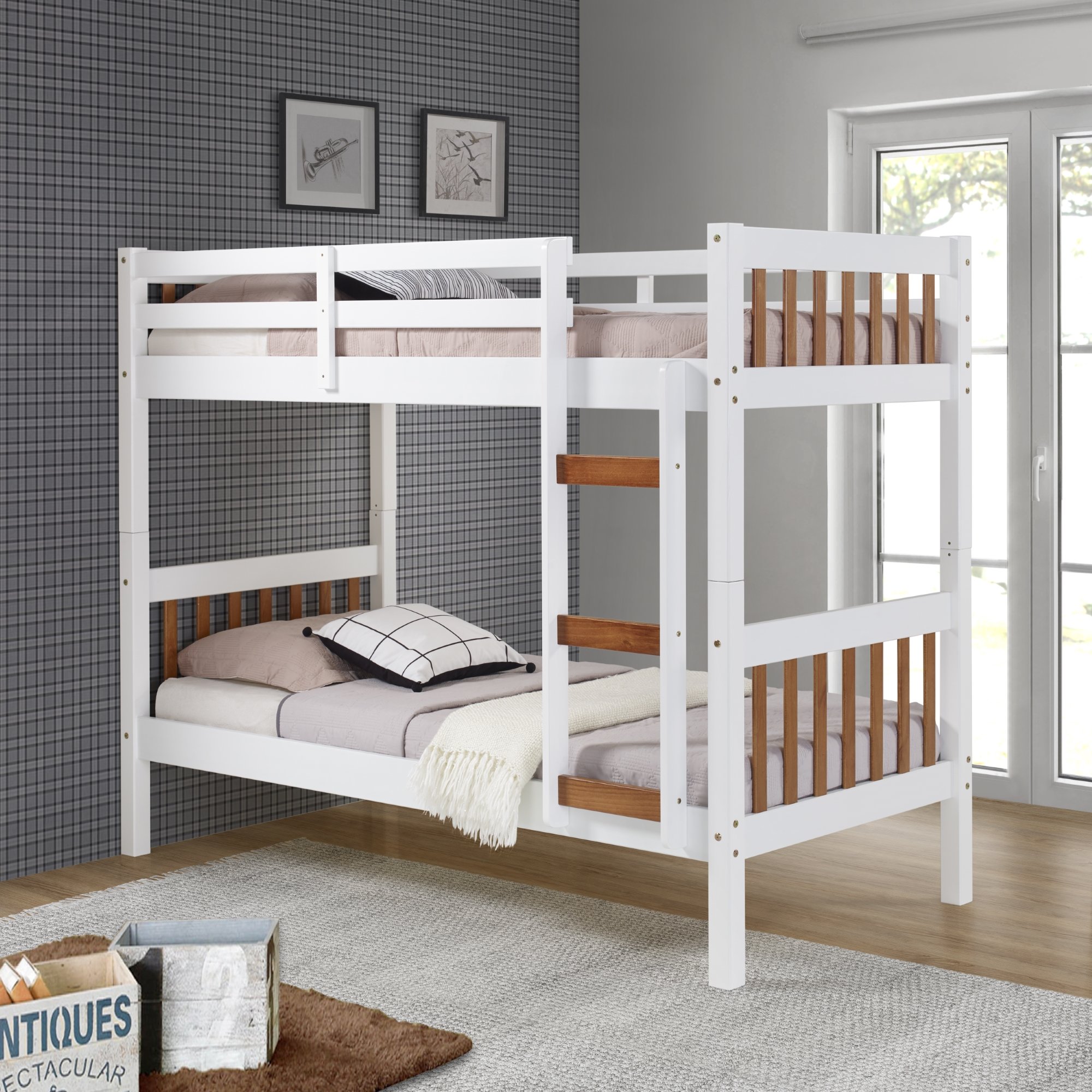 Beliche TEEN Plus em Madeira Maciça Mv Outlet Branco e Mel