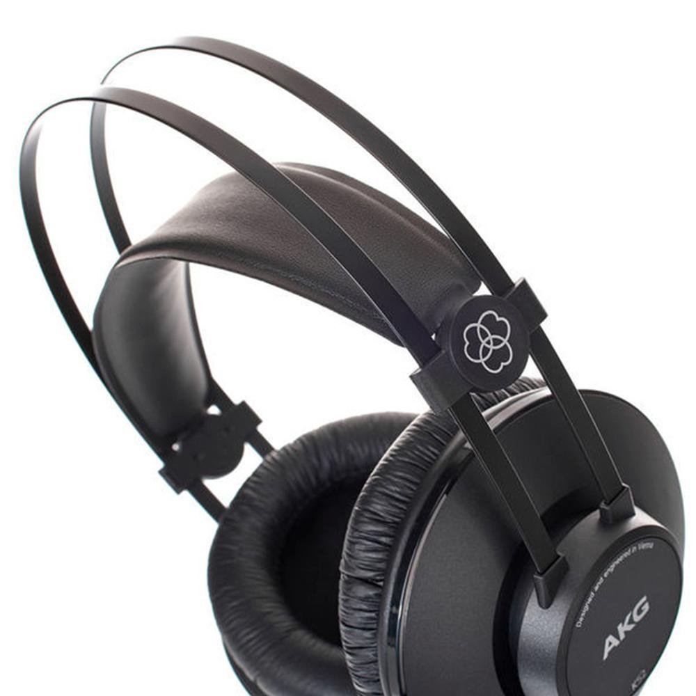 Fone De Ouvido AKG K52 Profissional Preto Sistema Fechado Over Ear