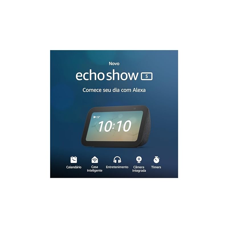 Alexa Echo SHow 5 3ª geração - 2023 Smart display Preto Com Câmera