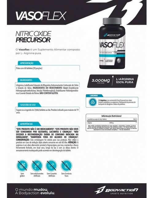 Vasoflex 60 Tabletes 3000mg Body Action
