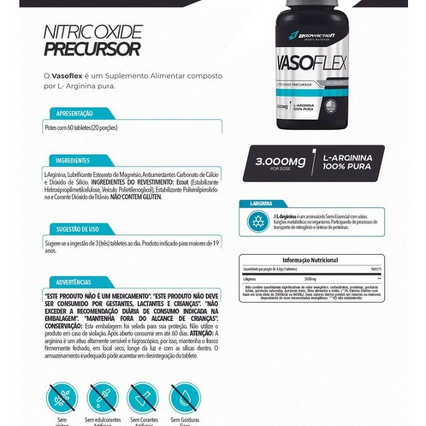 Vasoflex 60 Tabletes 3000mg Body Action