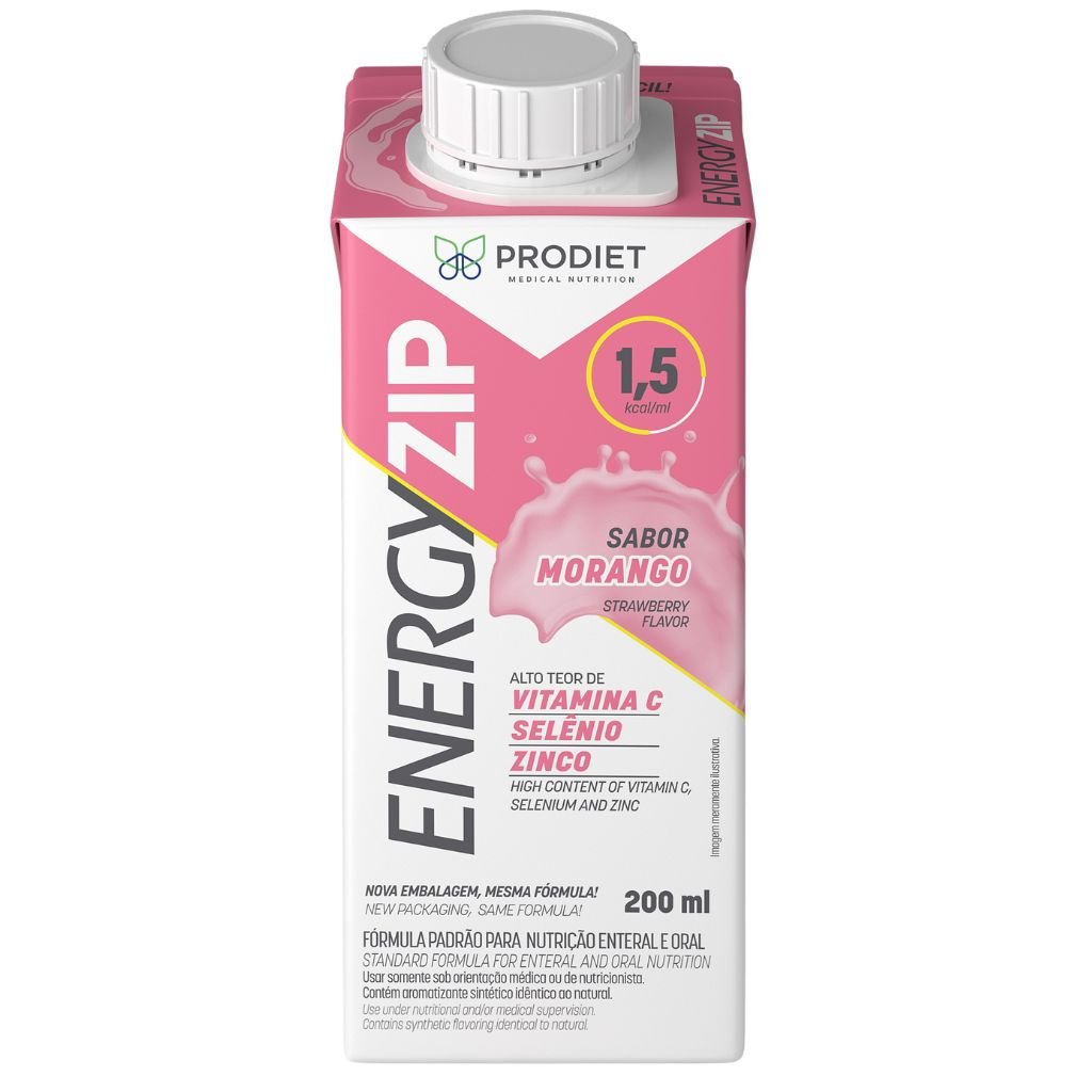 Energy ZIP 200ml Morango - Prodiet - Nutrimil Nutrição