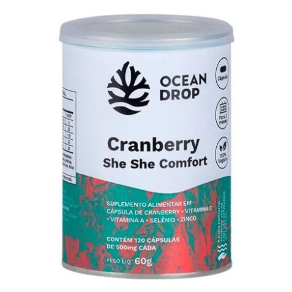 Cranberry Ocean Drop com 120caps de 500mg - Nutrimil Nutrição