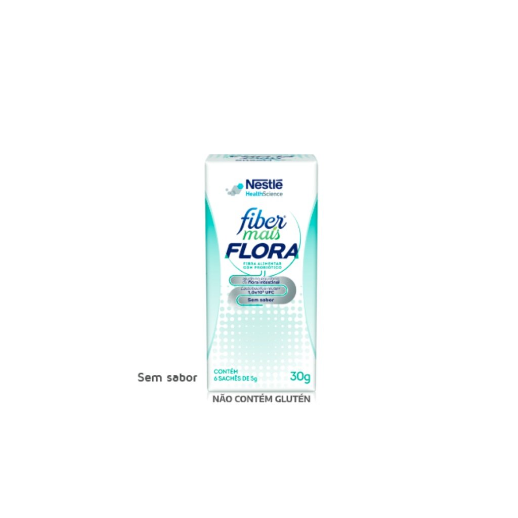 Resource Fiber Mais Flora - Nestlé - Cx com 06 Sachê 5g