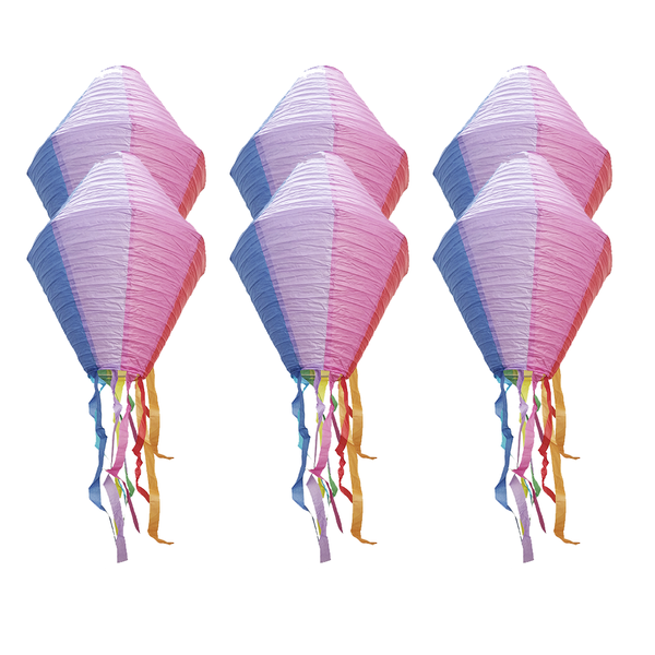 Kit 6 Balão Festa Junina Losango Colorido 30cm