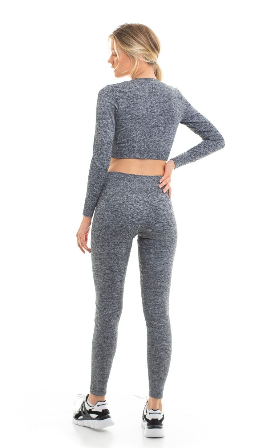 Legging Feminina Cinza Mescla Seamless