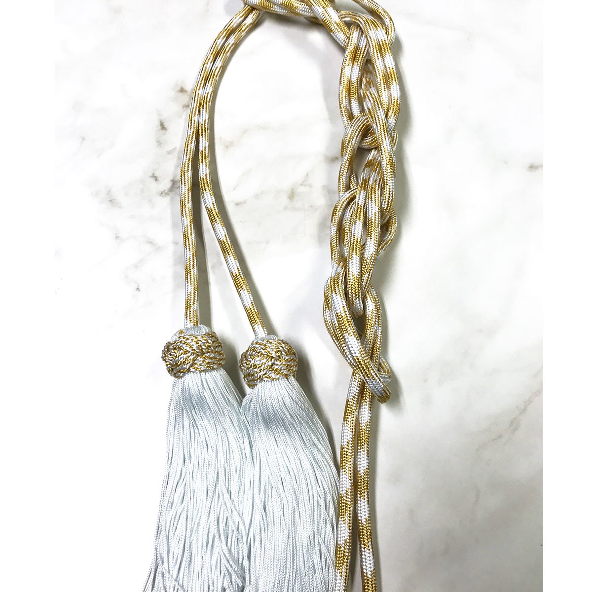 Cíngulo CYBIC SG 4 metros Branco/Dourado - Ref. CYBIC-BRANCO/DOURADO