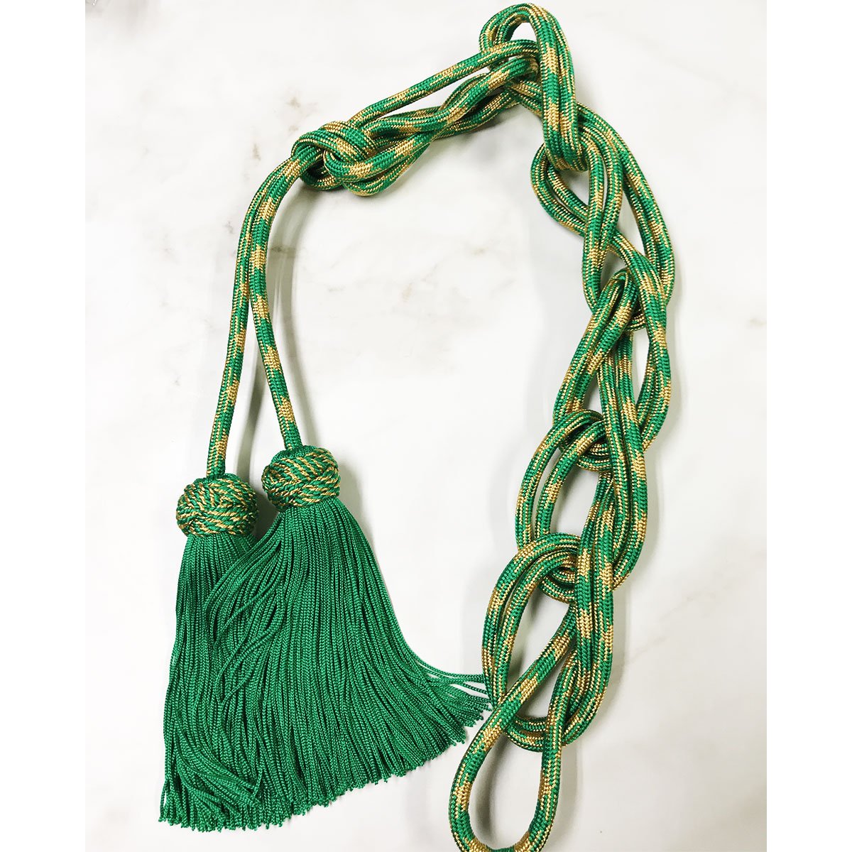 Cíngulo CYBIC SG 4 metros Verde/Dourado - Ref. CYBIC-VERDE