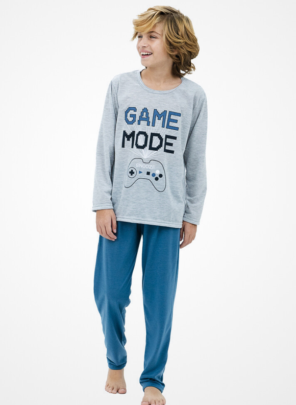 Pijama Infantil Menino de Inverno - Game Mode - Pijamas Para Meninos ...