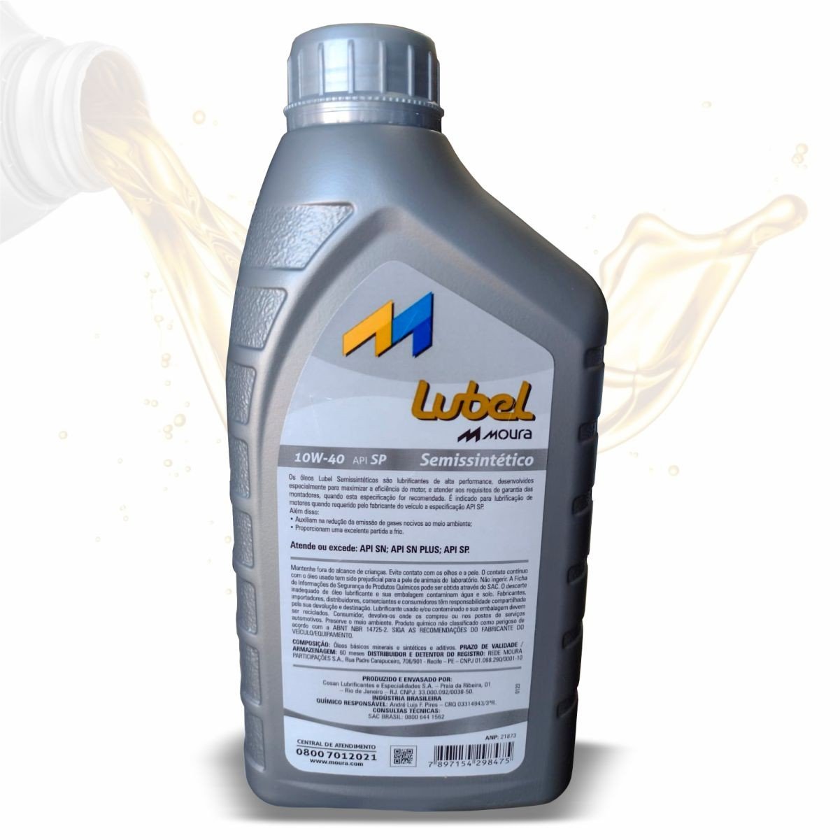 Óleo Motores 10W-40 API SP Semissintético Lubel Pistão Shop