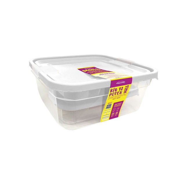 Kit 12 Potes Linha Mais - Tamanhos variados