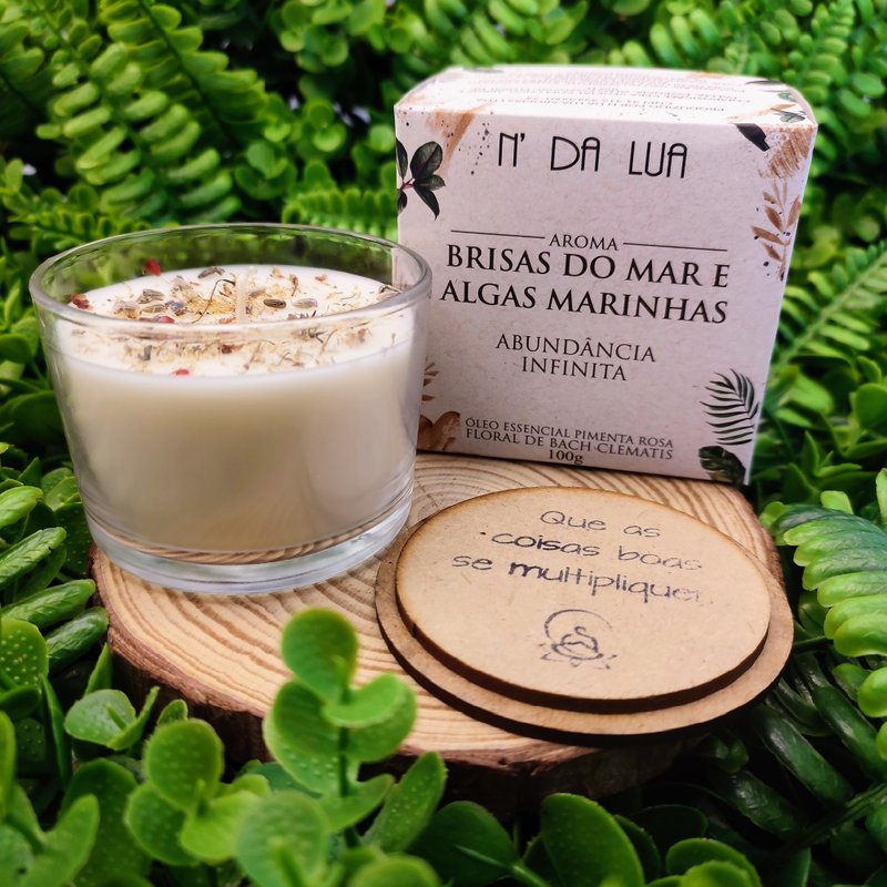 Vela Aromática - Brisa do Mar e Algas | Néctar da Lua
