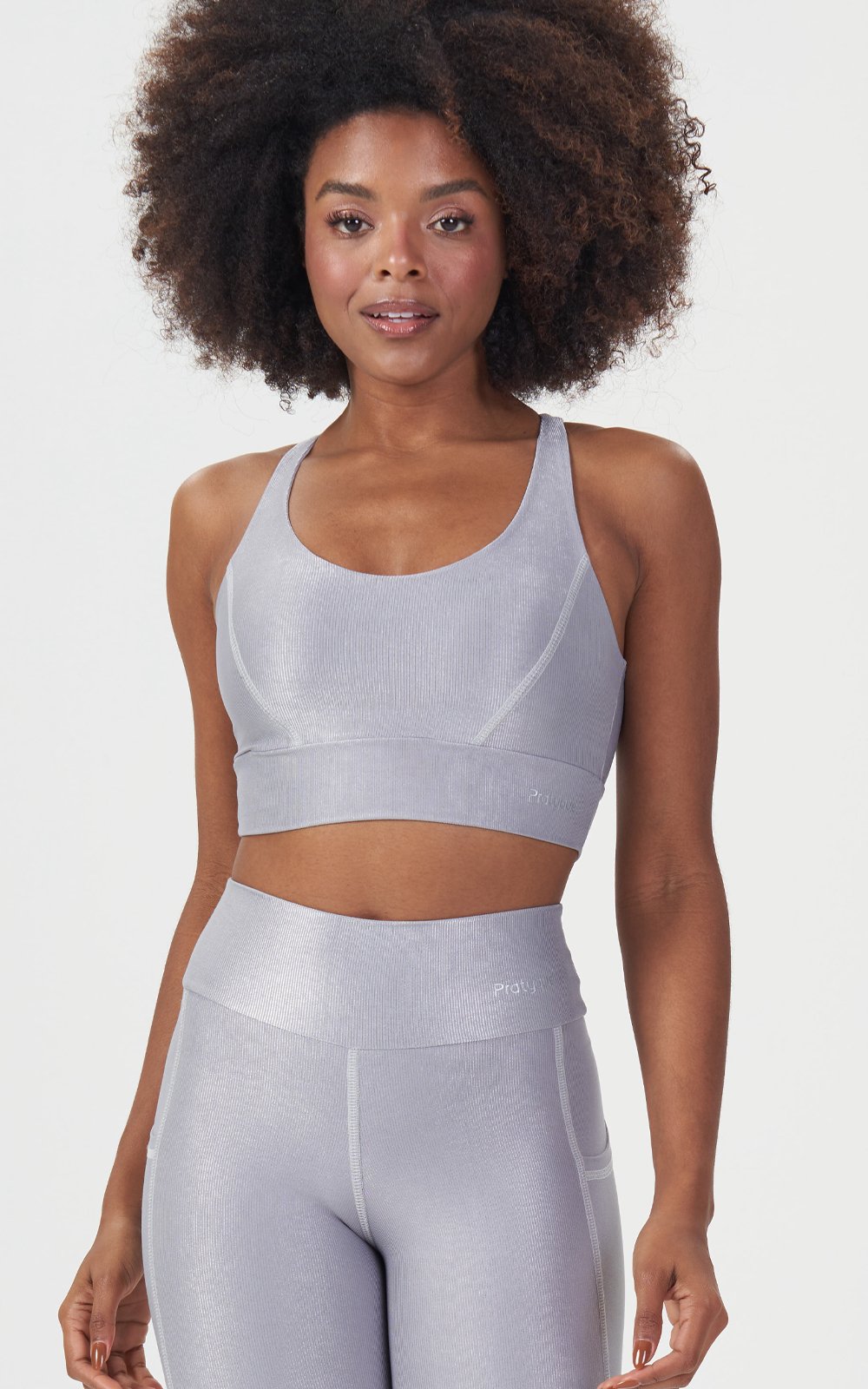 TOP FEEL RIB Cinza Claro