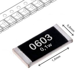 Resistor 22R Ohms, SMD 0603 1/10W e 5% Precisão