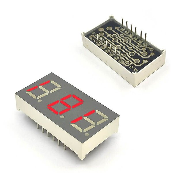 Display 7 Segmentos - Vermelho | Triplo | Catodo Comum | D3042KSR | 30x16mm