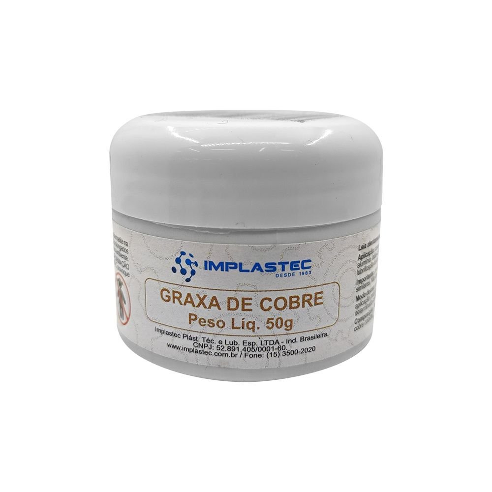 Graxa de Cobre IMPLASTEC - Pote 50g