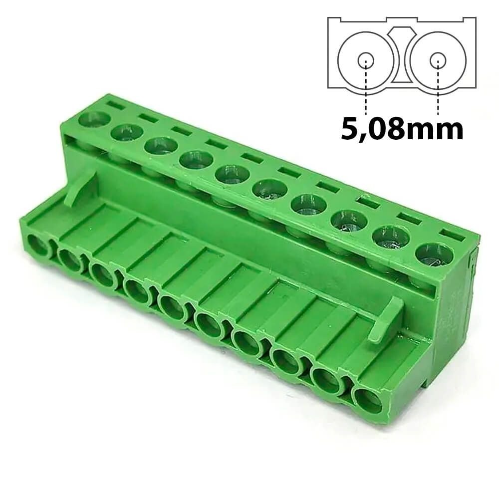 Borne 2EDGK Fêmea 5,08mm - 10 Vias