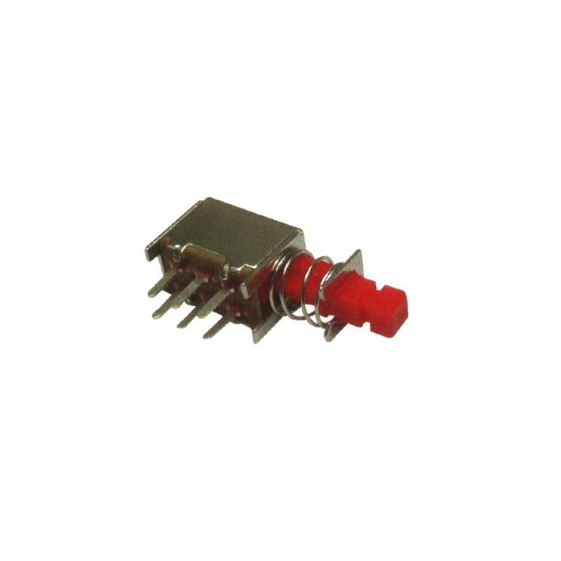 Chave push button ps-22f05 - 6 terminais, 2 posições, com trava