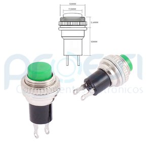DS-314 Chave Push Button NA - 2T sem trava - Verde