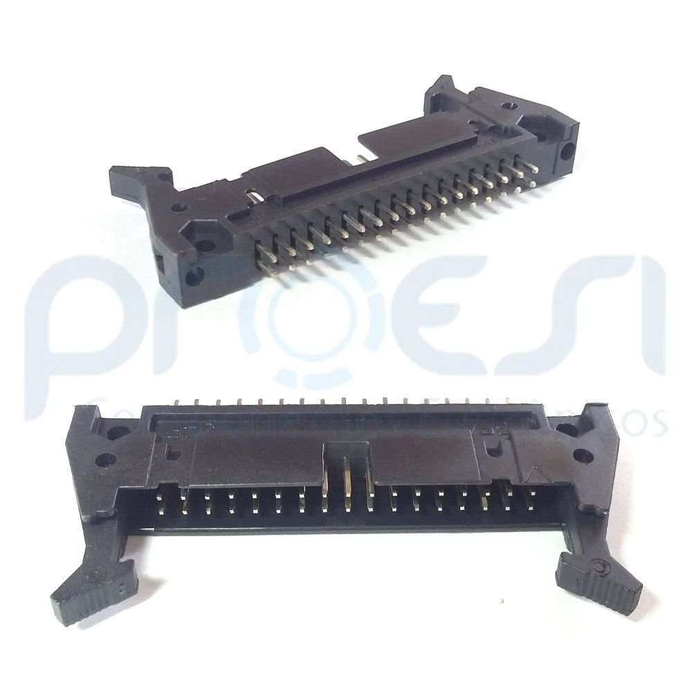 Conector Header 34 Vias Com Trava 180°