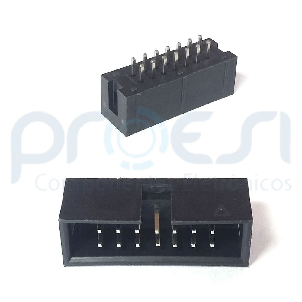 Conector Header 14 Vias sem Trava Macho 180°