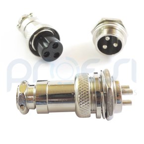 Conjunto de Conector Mike LS-3002 + LS-3009 - 3 Vias - Macho e Fêmea
