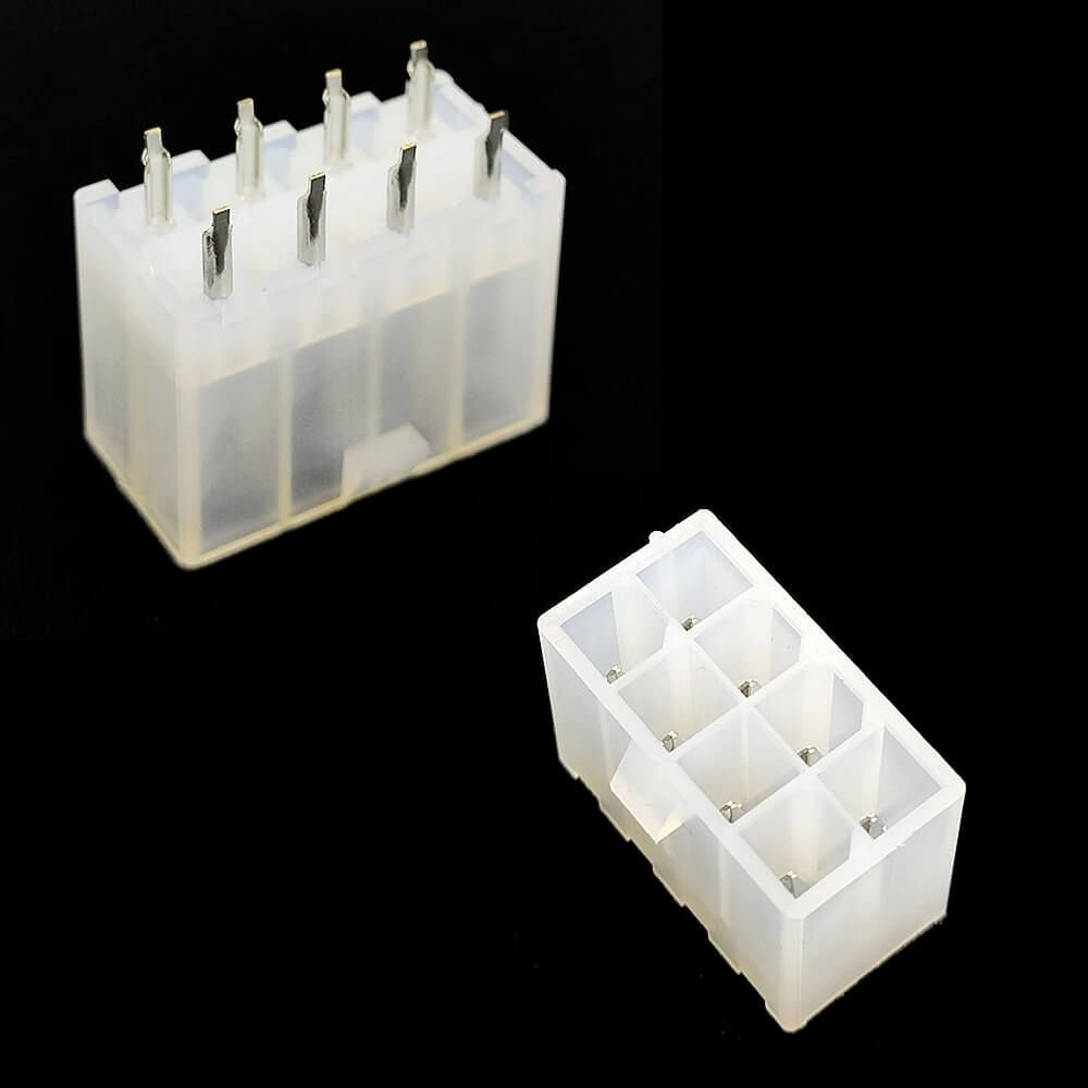 Conector Mini Fit PCI 8 vias (2X4) - 180 Graus