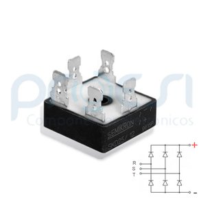 SKD25/12 - Ponte Retificadora Semikron Trifásica 20A 1.200V