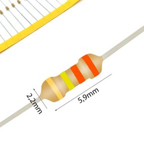 Resistor 330K Ohms com Potência 1/4W e Precisão de 5%