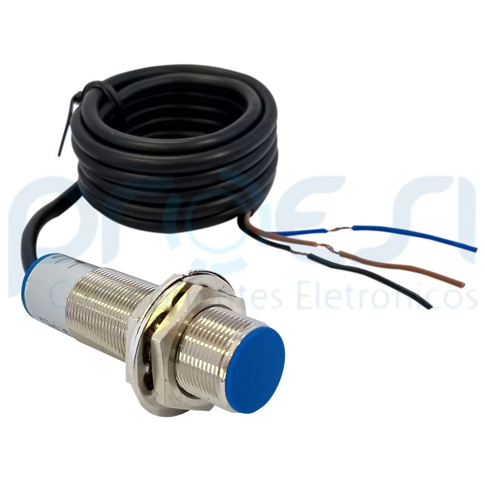 Sensor Indutivo LM18-3005NA 18mm NPN 10-30VCC | 1NA | Faceado
