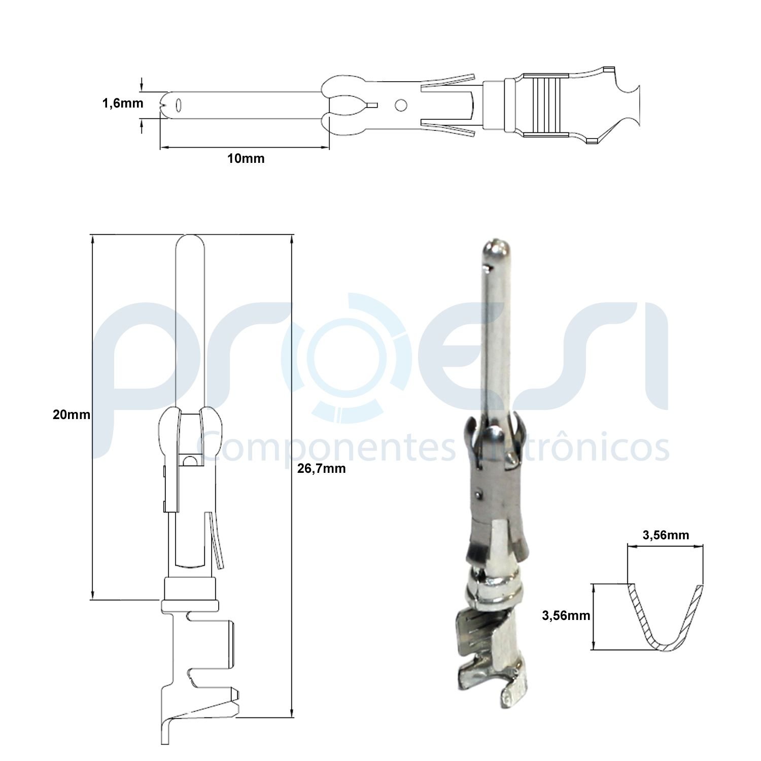 Terminal AMP/TYCO Macho Ref.0163081-3 - 18-16 AWG