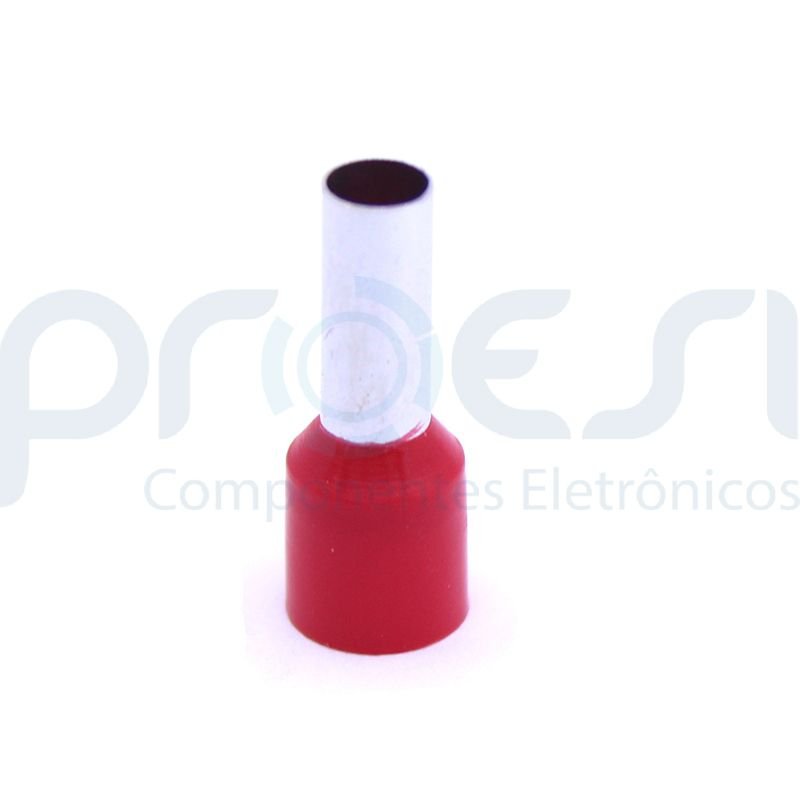 Terminal Crimplink Tubular 10,0 mm C12 E1012 Vermelho