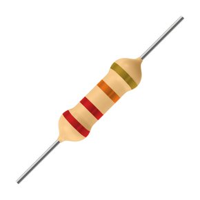 Resistor 22K Ohms com Potência 1/4W e Precisão de 5%